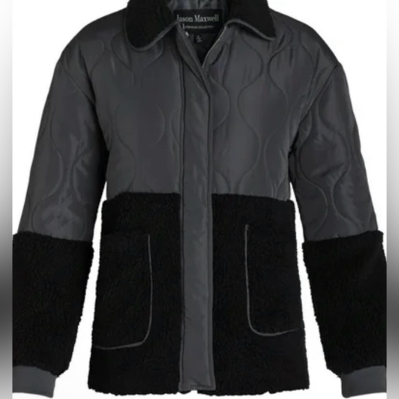 jason maxwell | Jackets & Coats | Jason Maxwell Charcoal Quilted Womens ...